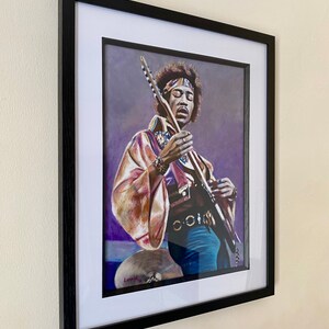 Jimi Hendrix - Original Framed Painting - Etsy