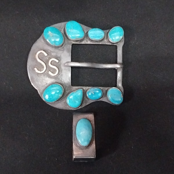 Turquoise Belt Buckle - Etsy