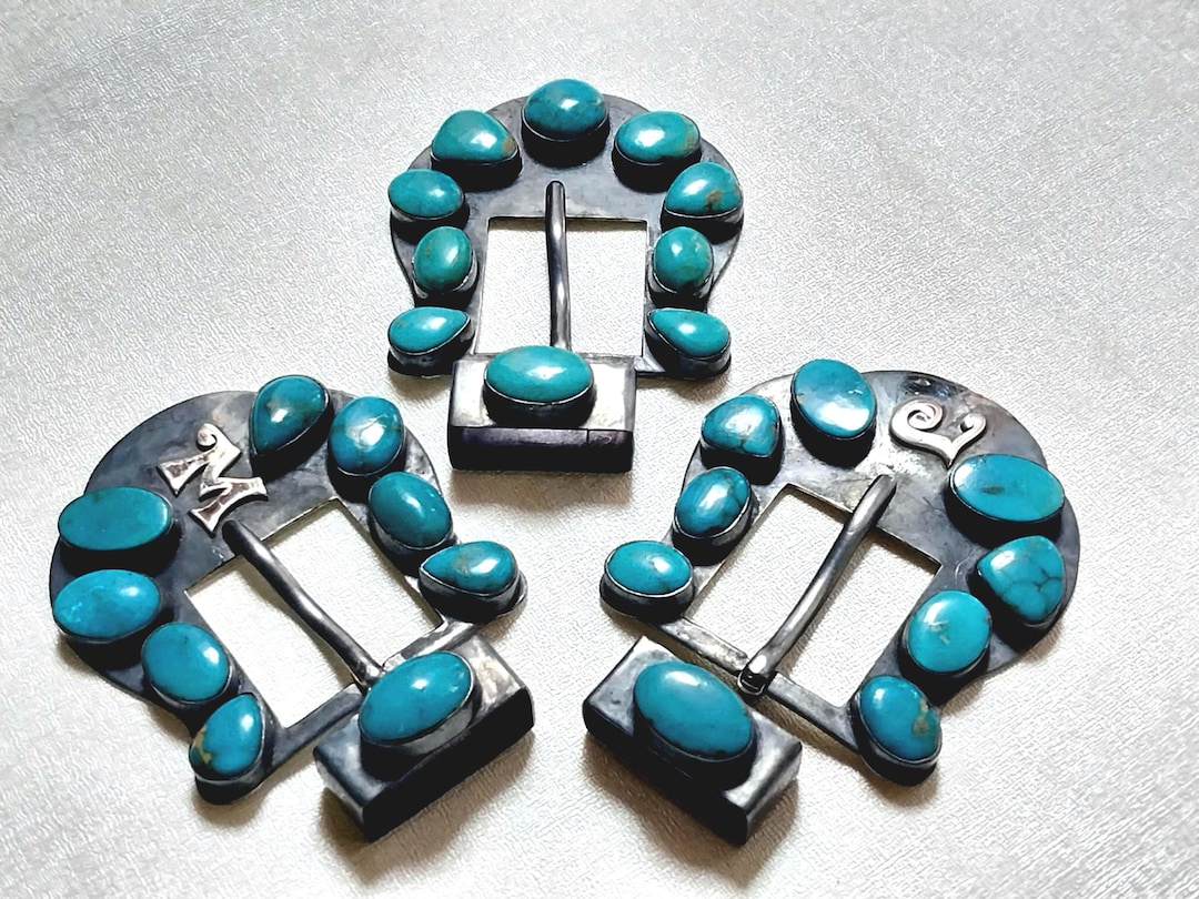 Best Turquoise Belt Buckle for Women | Vintage Navajo Sterling Silver ...