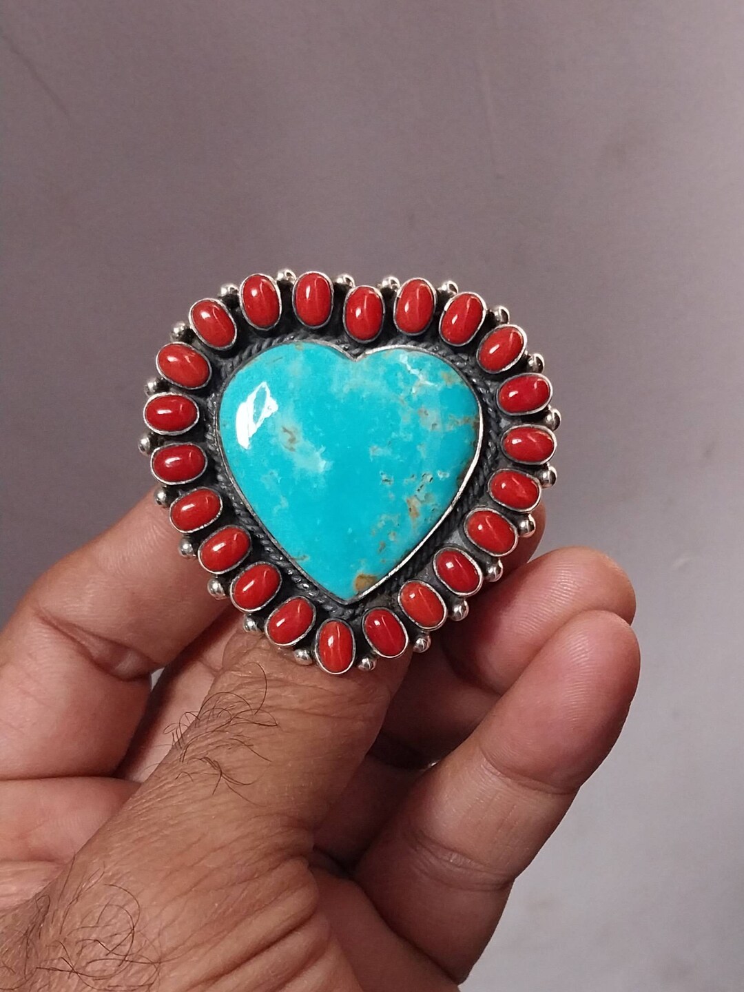 Heart Shape Cluster Ring. - Etsy