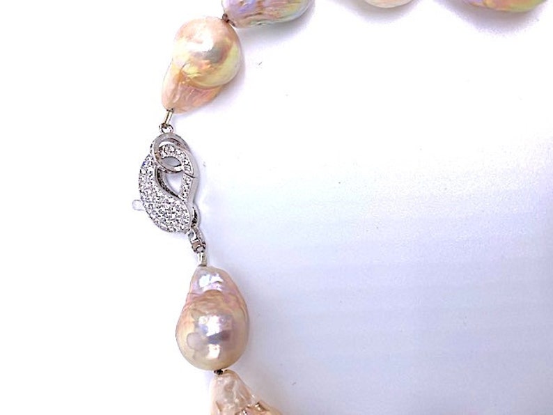 Natural Baroque Pearl Necklace - Etsy
