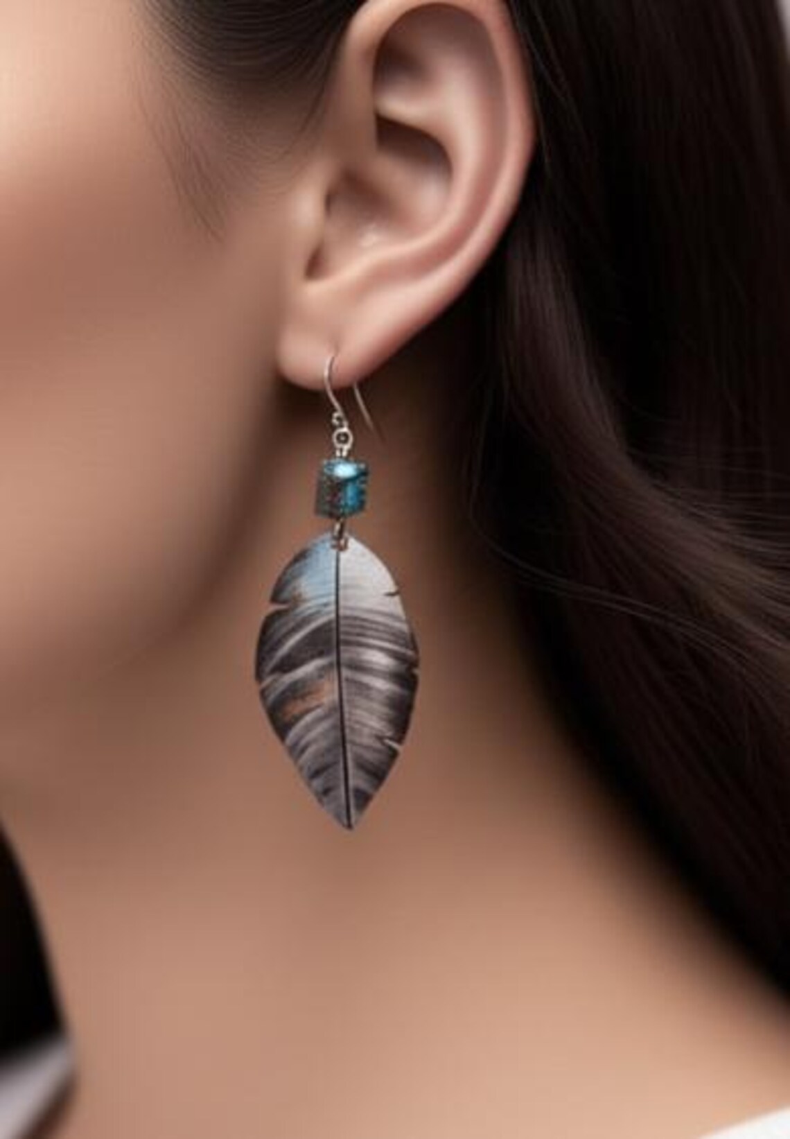 Recycled - Earth Friendly - Hand Painted Earrings, Organic, Sustainable ...