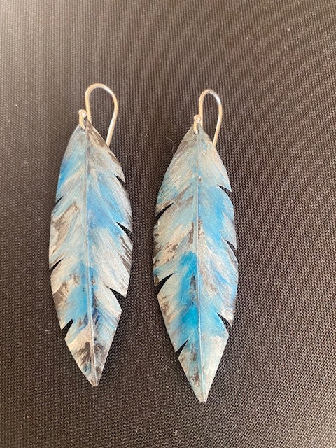 Recycled - Earth Friendly - Hand Painted Earrings, Organic, Sustainable ...