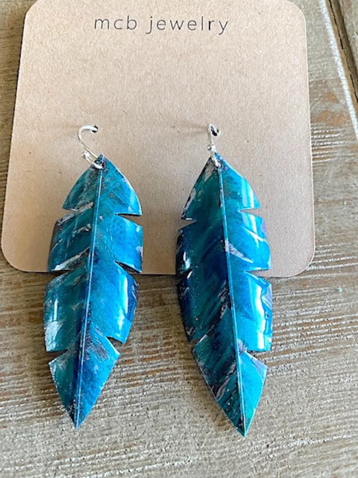 Recycled - Earth Friendly - Hand Painted Earrings, Organic, Sustainable ...