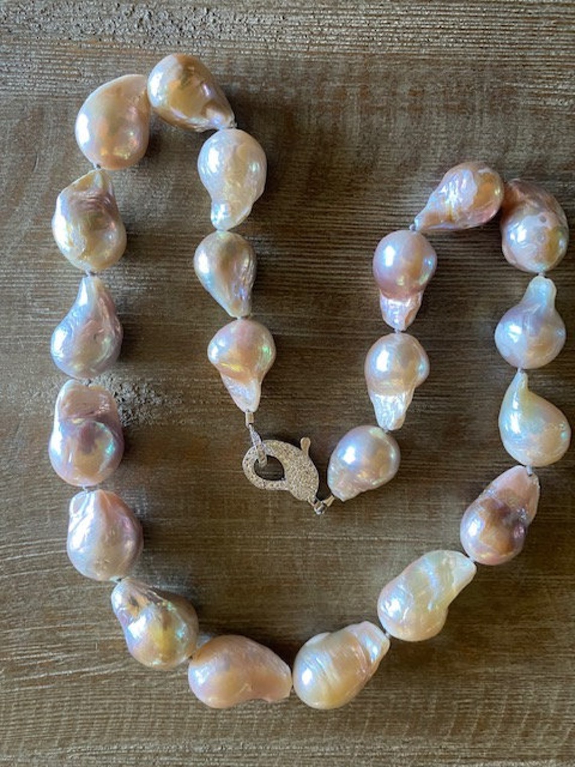 Natural Baroque Pearl Necklace - Etsy