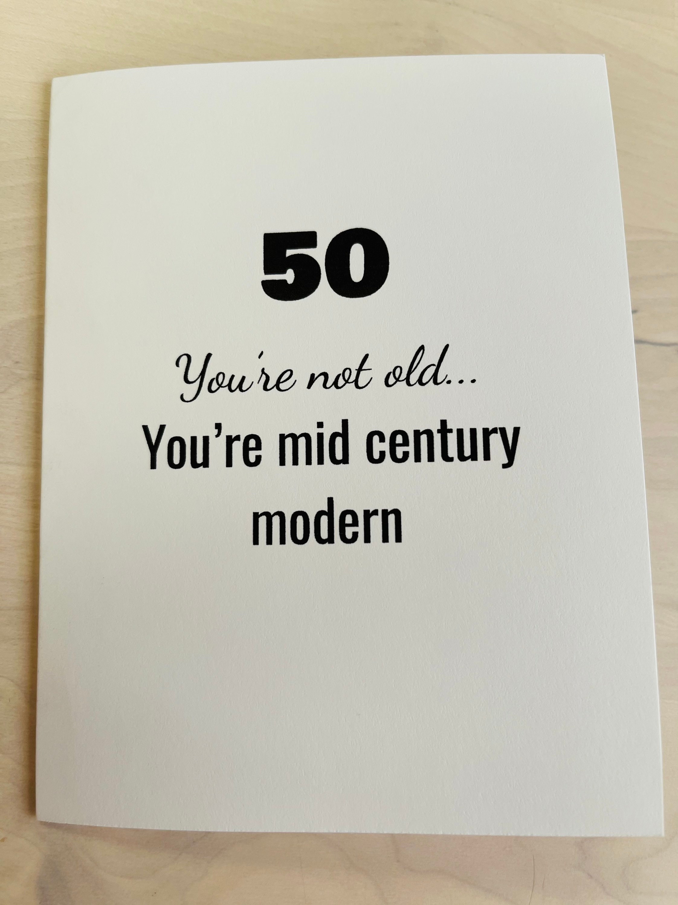 Funny Card, 50TH Birthday, Turning 50, Getting Old, Friend Card, Bestie ...