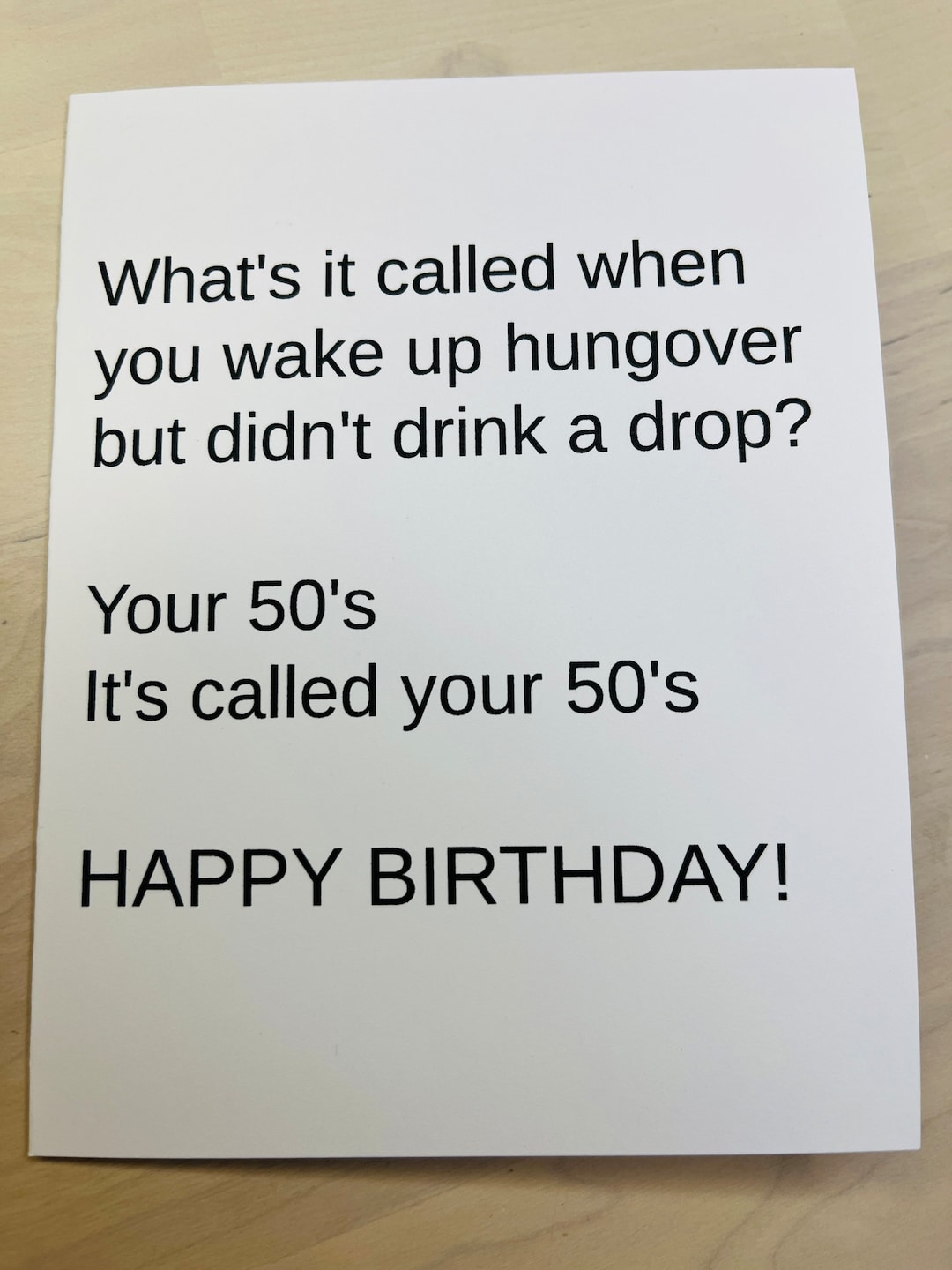 50th Birthday Card, Turning 50 Card, Funny Birthday Card, Hungover but ...