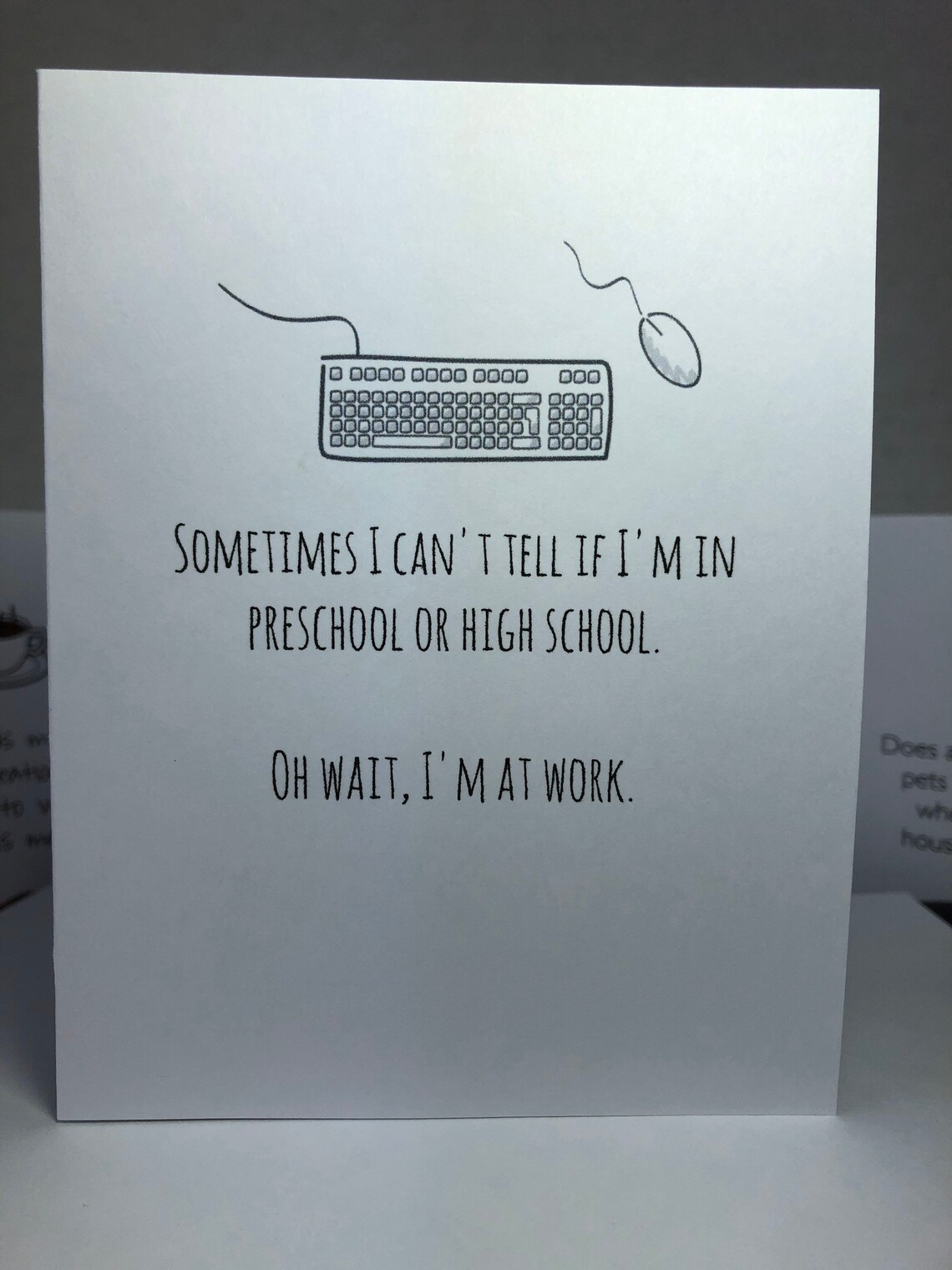 Funny Work Card, Coworker Card, Office Card, Sassy Card, Funny Cards ...