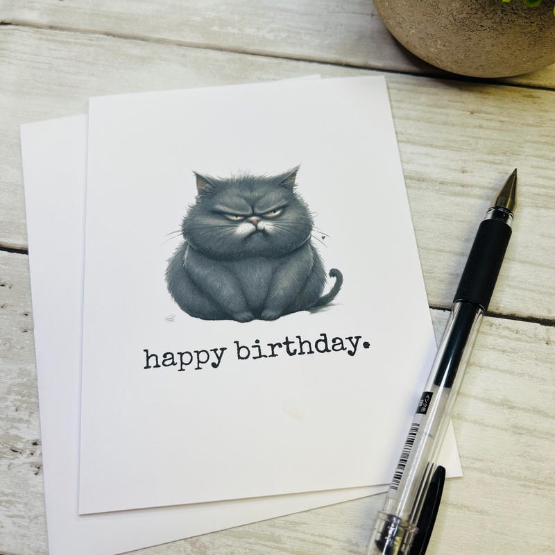 Grumpy Cat Card - Etsy