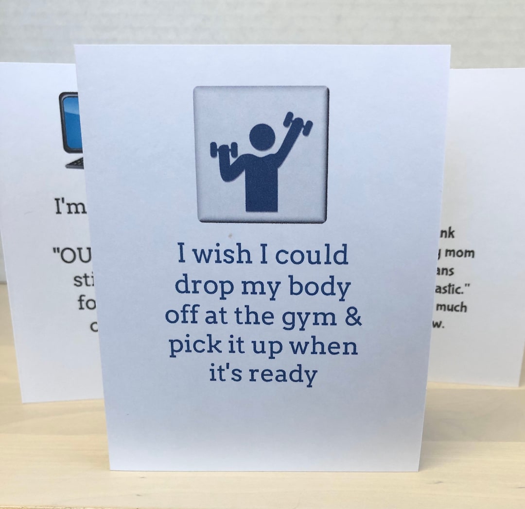 Funny Exercise Card, Funny Gym Card, Funny Workout Card, Sassy Card ...