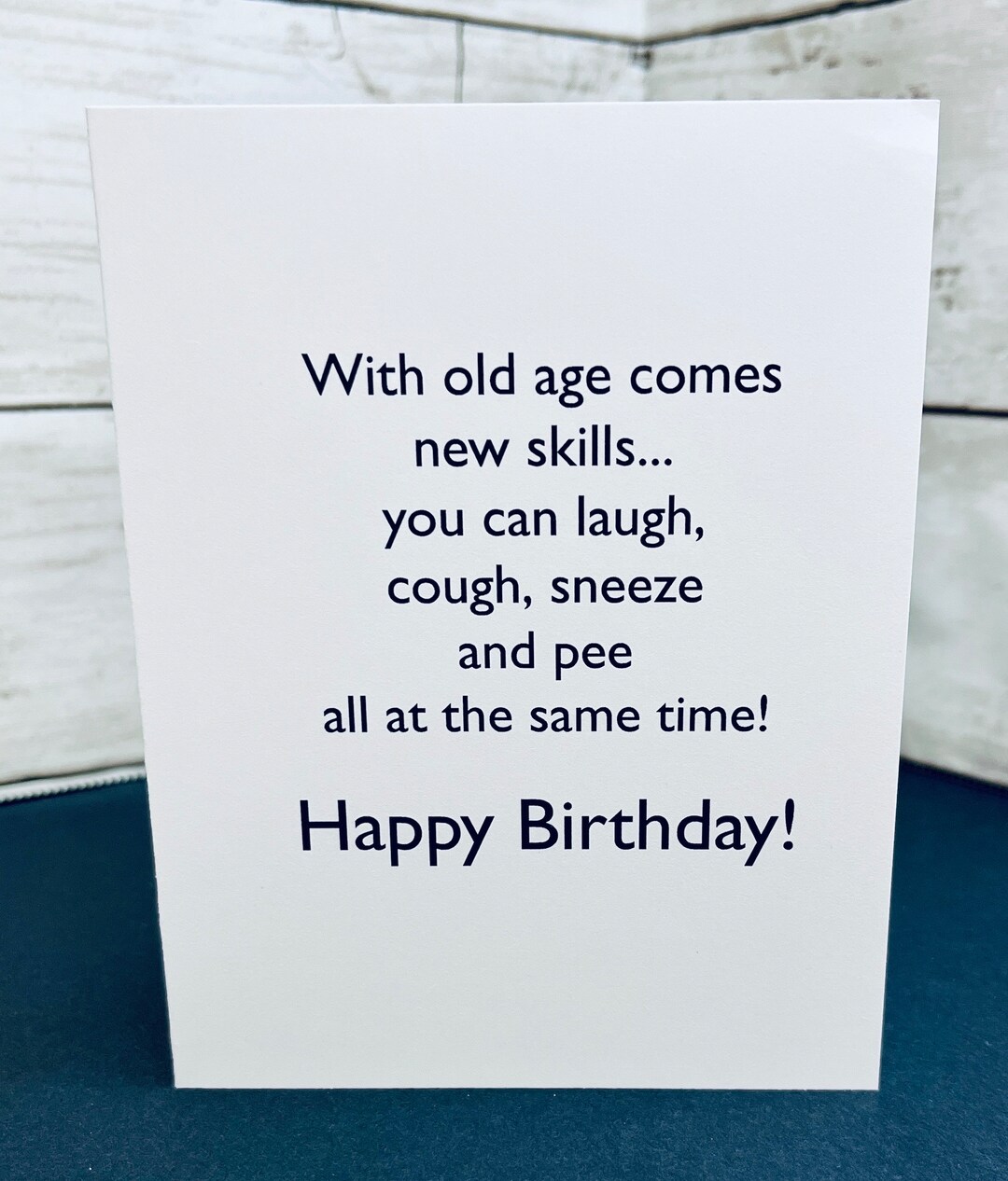 Funny Birthday Card / With Old Age Comes New Skills / Laugh Cough and ...