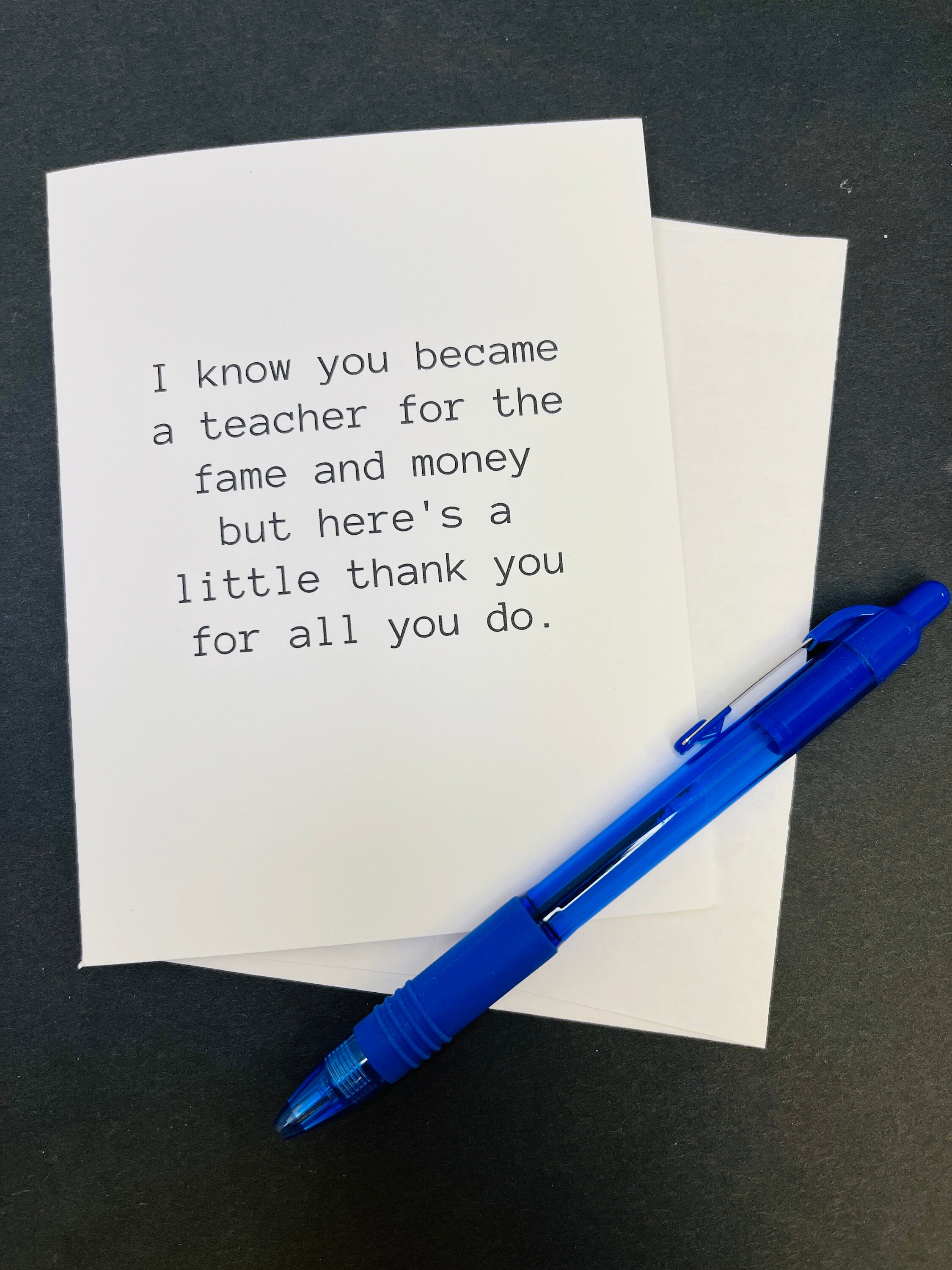 Teacher Appreciation / Funny Teacher Card / Teacher Gift / Teacher ...