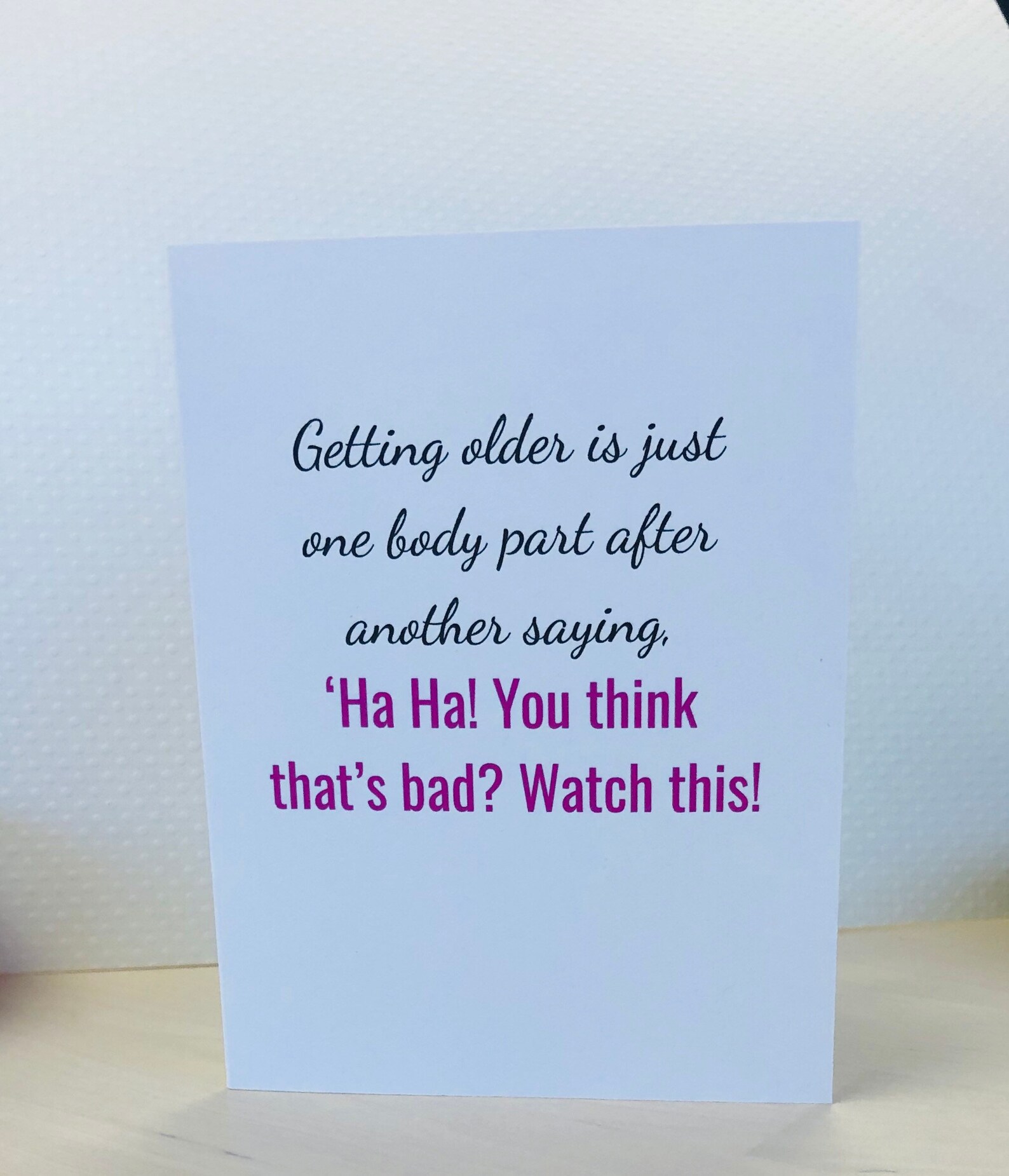 Funny Birthday Card, Friend Birthday Card, Getting Older Card, Body ...