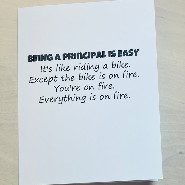 Funny Principal Card - Etsy
