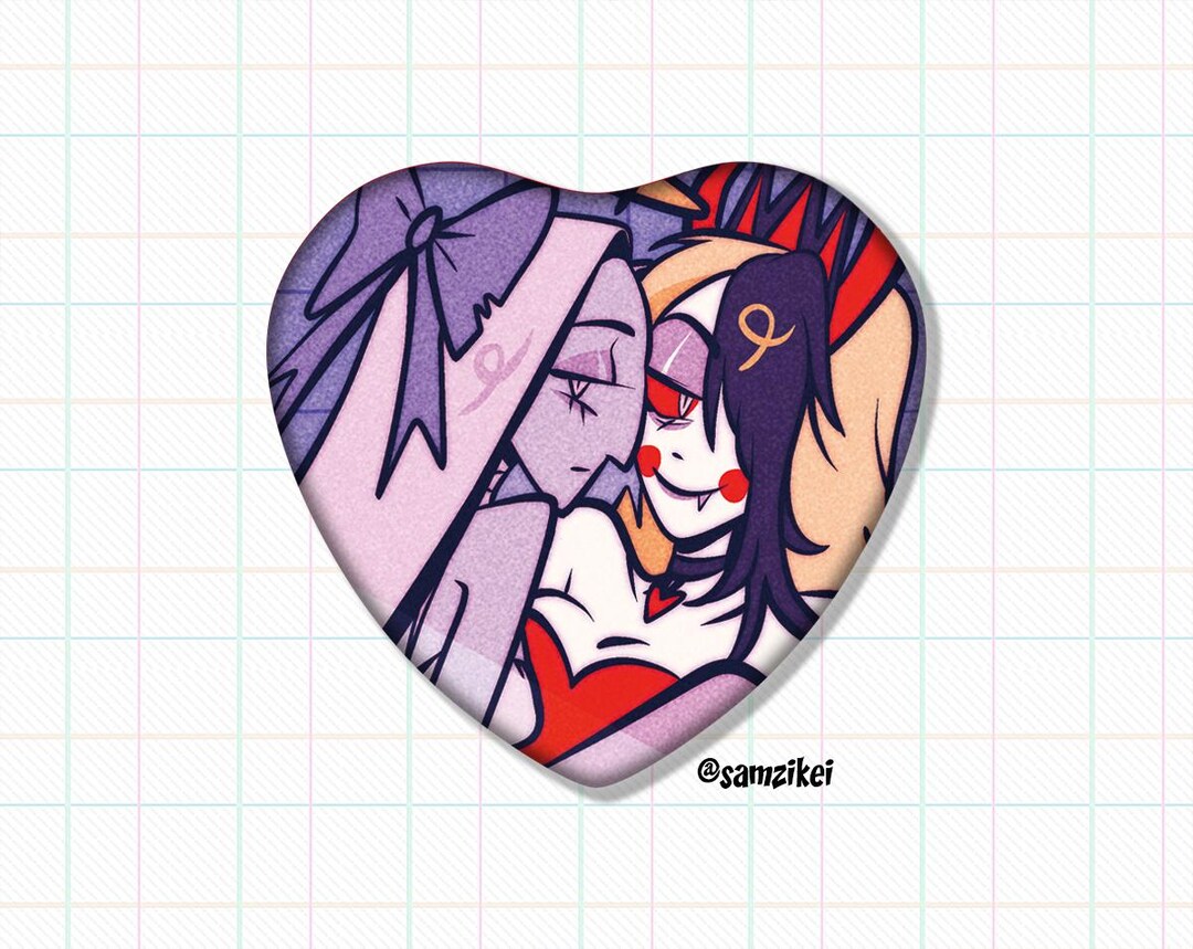 CHAGGIE EMO Heart Pin Button - Etsy