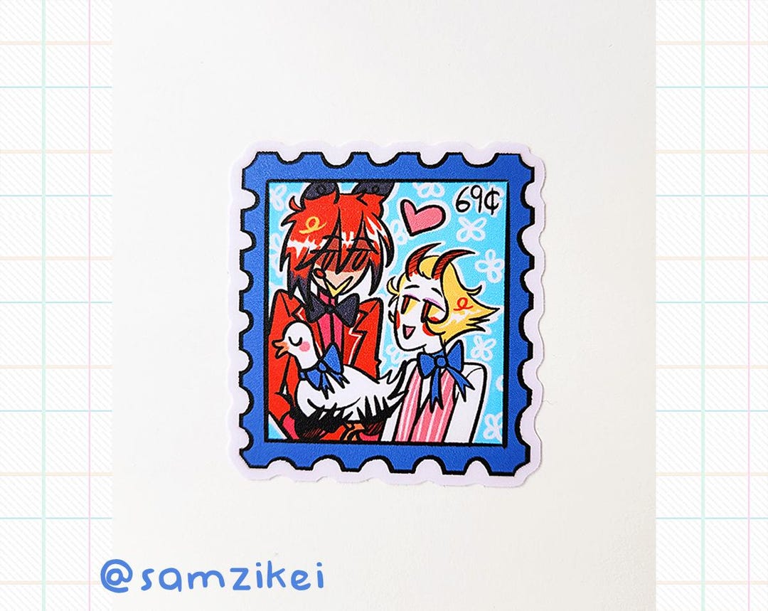 RADIOAPPLE Postal Stamp 2.5 in Vinyl Sticker - Etsy