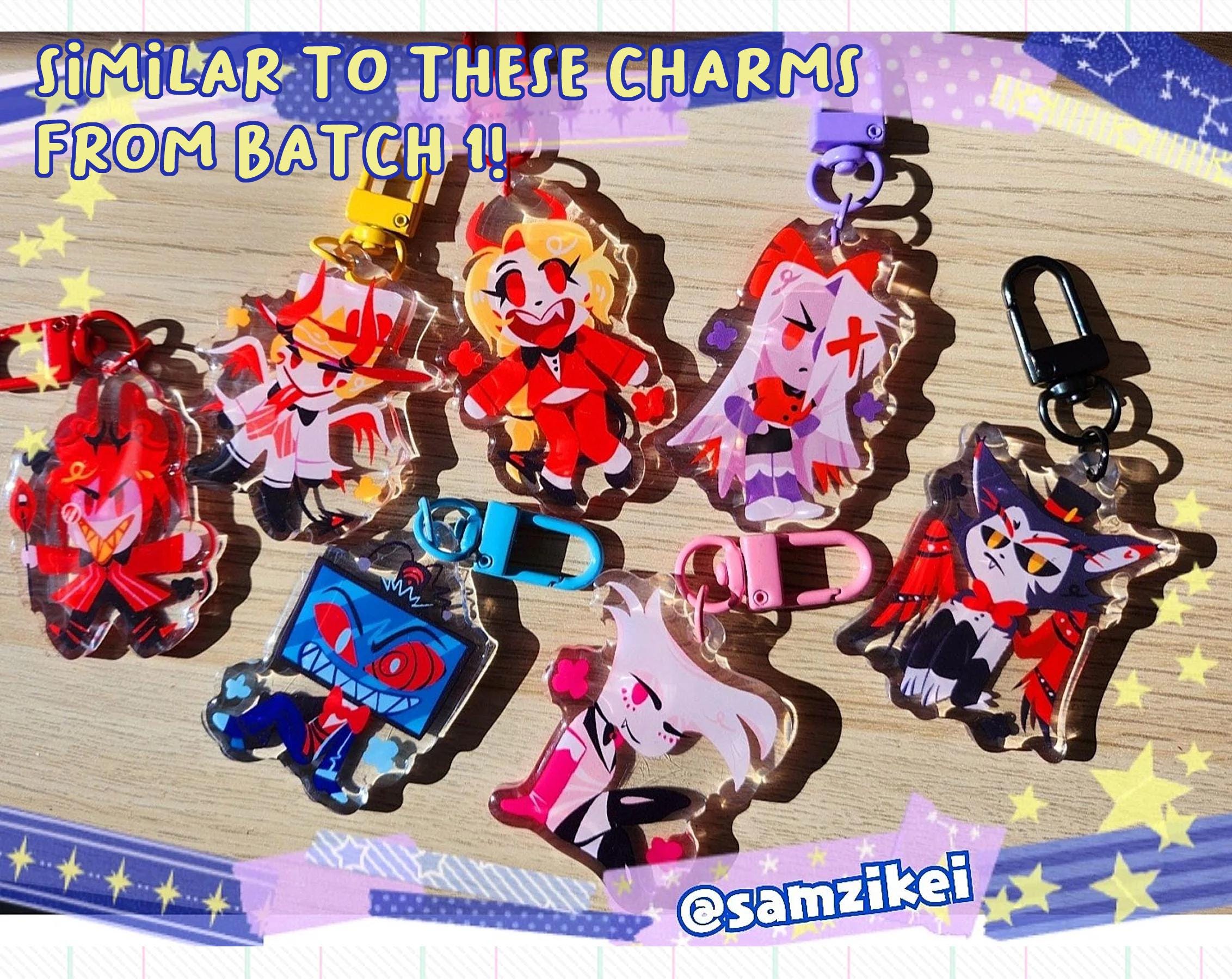 PREORDER! Hazbin Blorbos 2" Acrylic Charms (BATCH 2) - Etsy