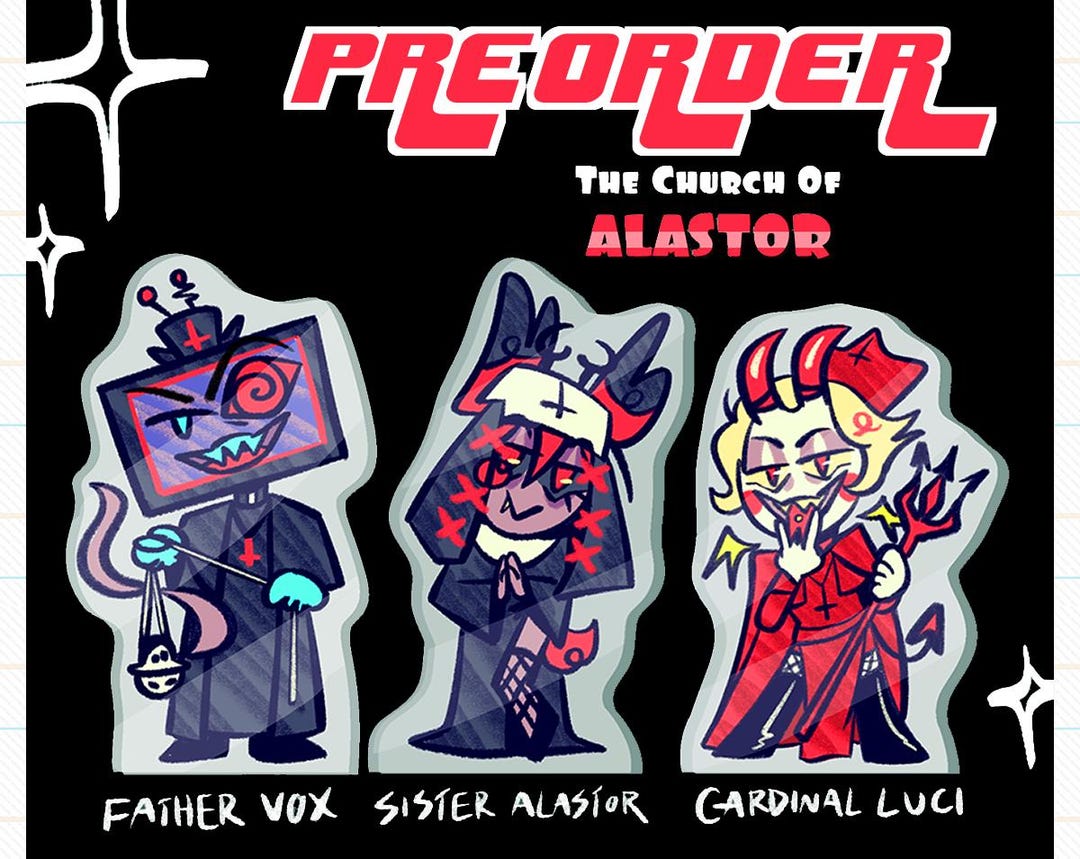 PRE-ORDER Nun Alastor Lucifer Vox Acrylic Standees radioapple ...