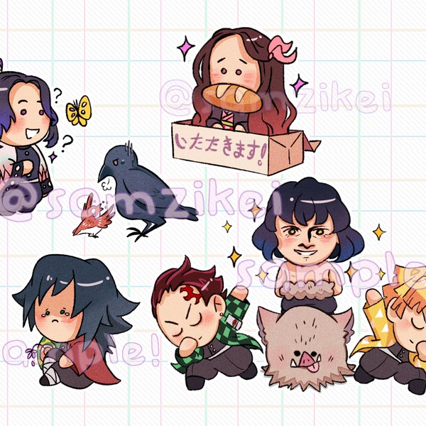 Kimetsu No Yaiba Sticker - Etsy