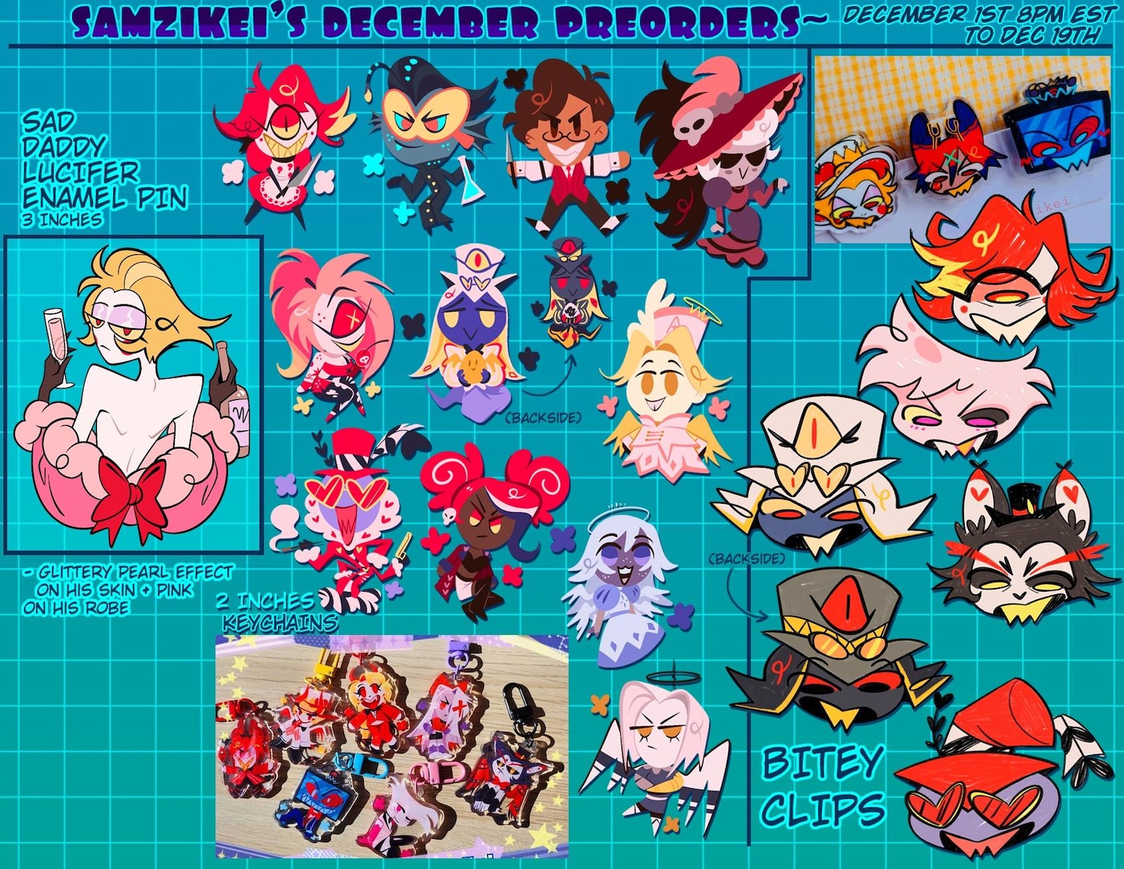 PREORDER! Hazbin Blorbos 2" Acrylic Charms (BATCH 2) - Etsy