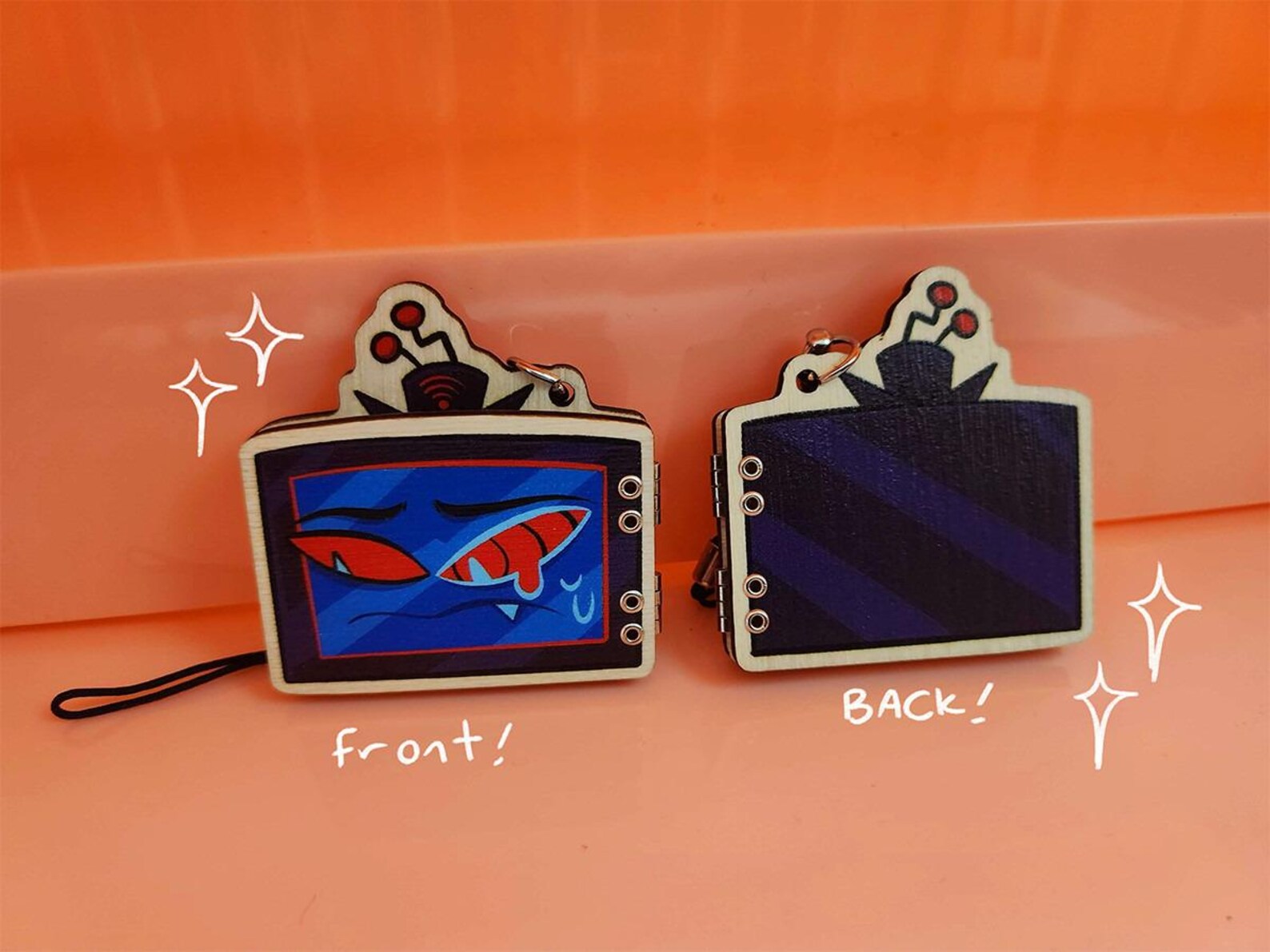 Radiostatic Hinged Wooden Keychain - Etsy