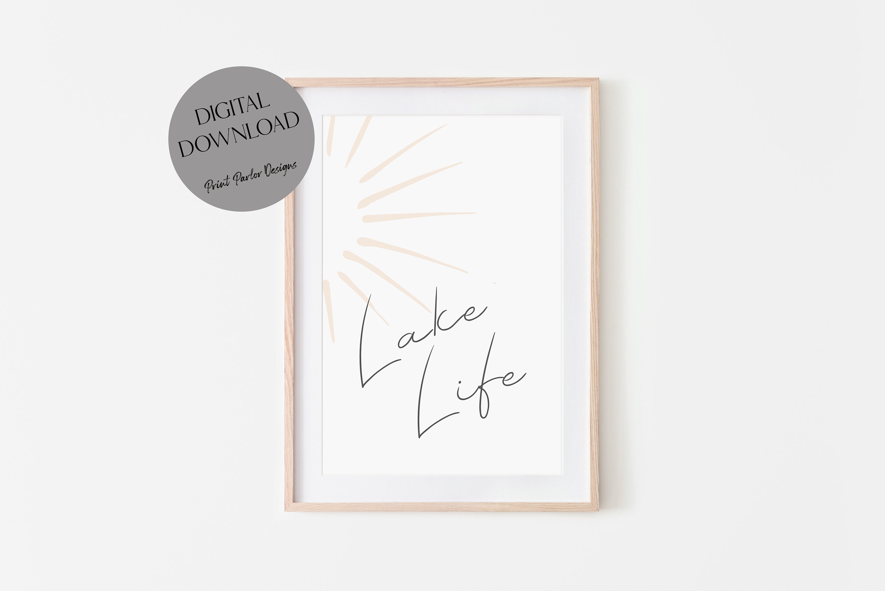 Lake Life Print, Digital Download, Lake Decor, Lake Life Art, Lake ...