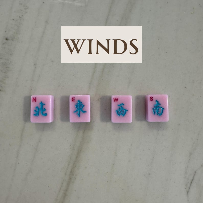 Mahjong Tile Place Card- 4 Pack: Mahjongg Party, Mahjong Night - Etsy