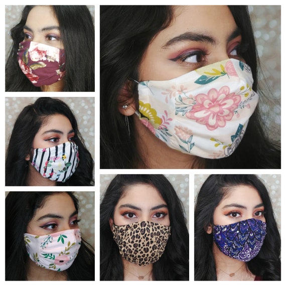 Adult Face Mask Washable And Reusable Double Layer Soft Etsy