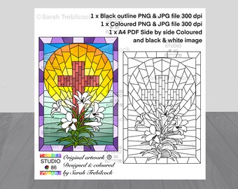 Stained Glass Easter Card - Etsy