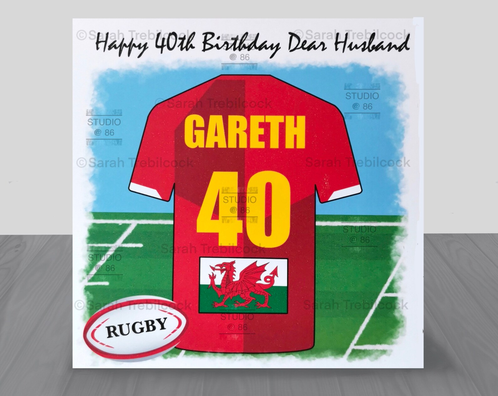 Personalised Wales Rugby Shirt Birthday Card & Insert Husband - Etsy