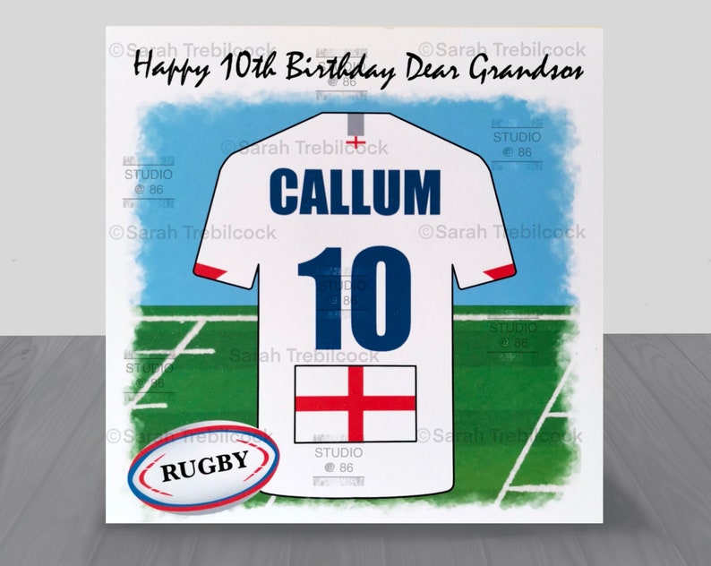 Personalised England Rugby Shirt Birthday Card & Insert - Etsy UK