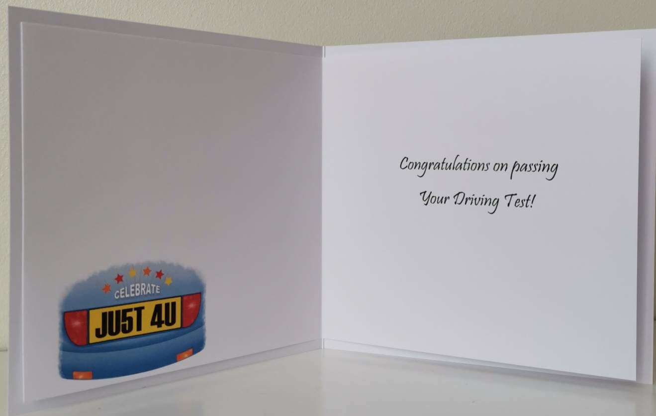 Personalised number plate U P45 SED changeable Card & insert | Etsy