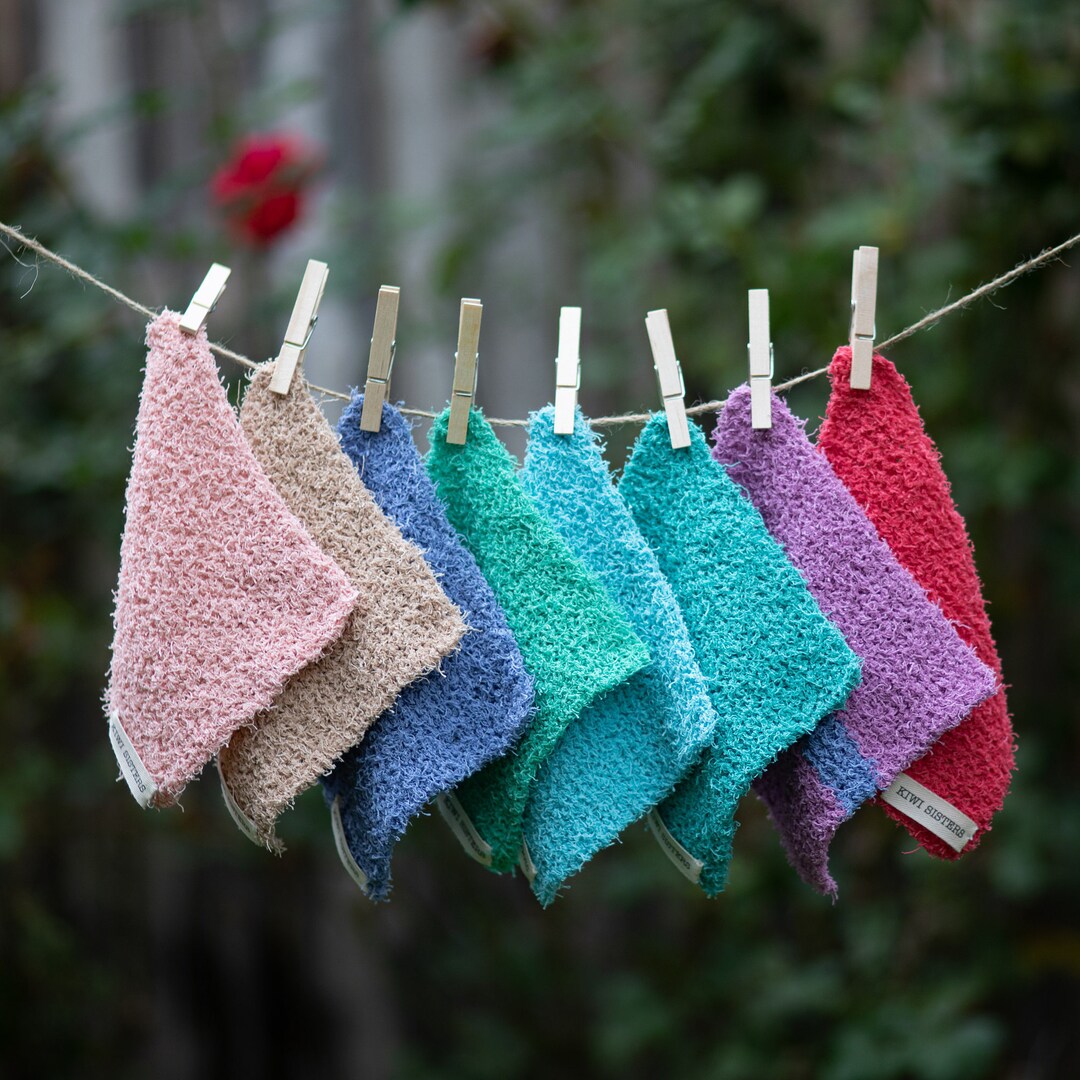 Cotton Scrubby Dish Cloth and Wash Cloths. Hand Knitted - Etsy