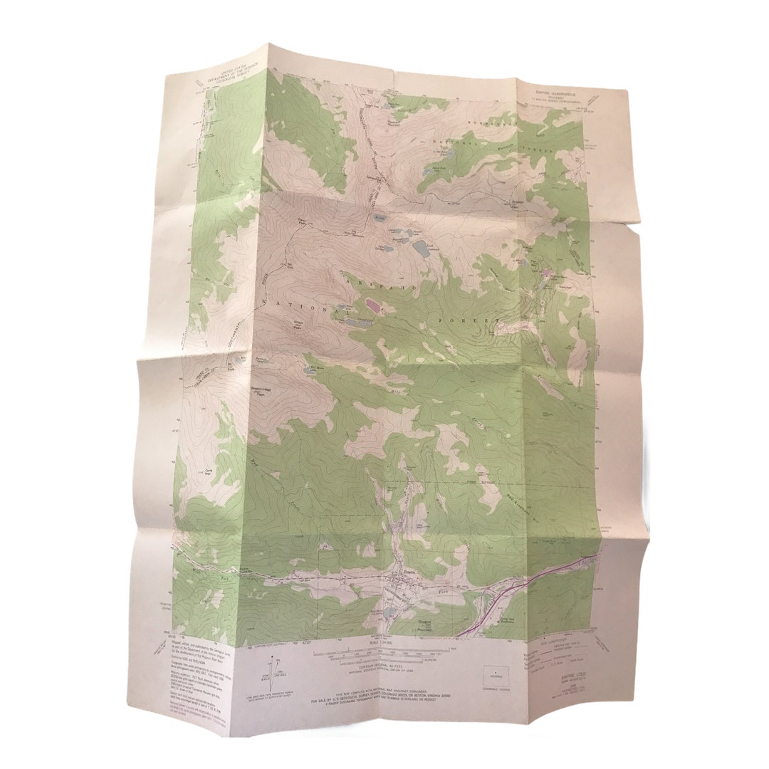 Empire Lake Colorado Quadrangle Topographical Carte 14er - Etsy France