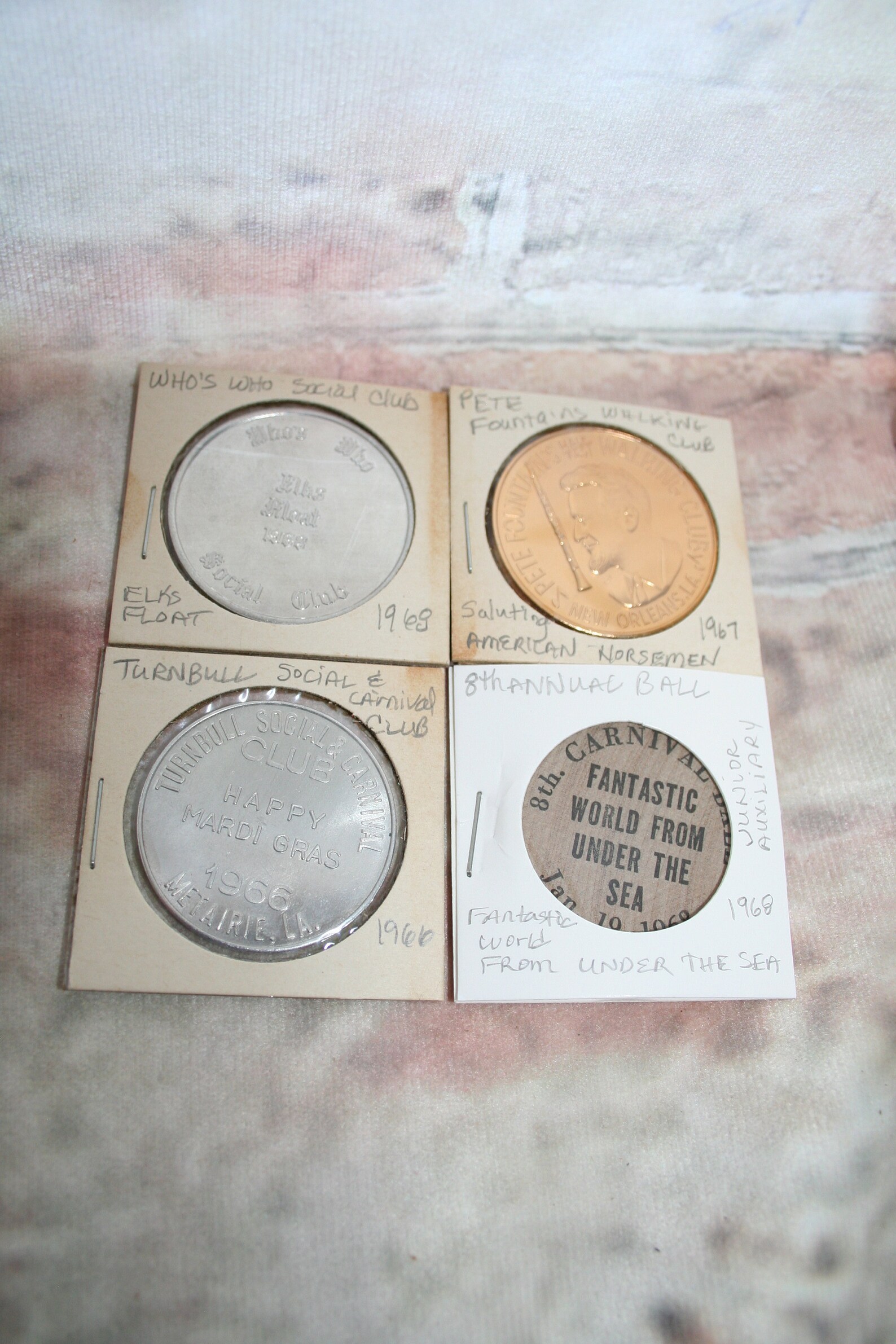 LA BUCHES 56TH Mardi Gras New Orleans Vintage Doubloons Rare Anodized ...