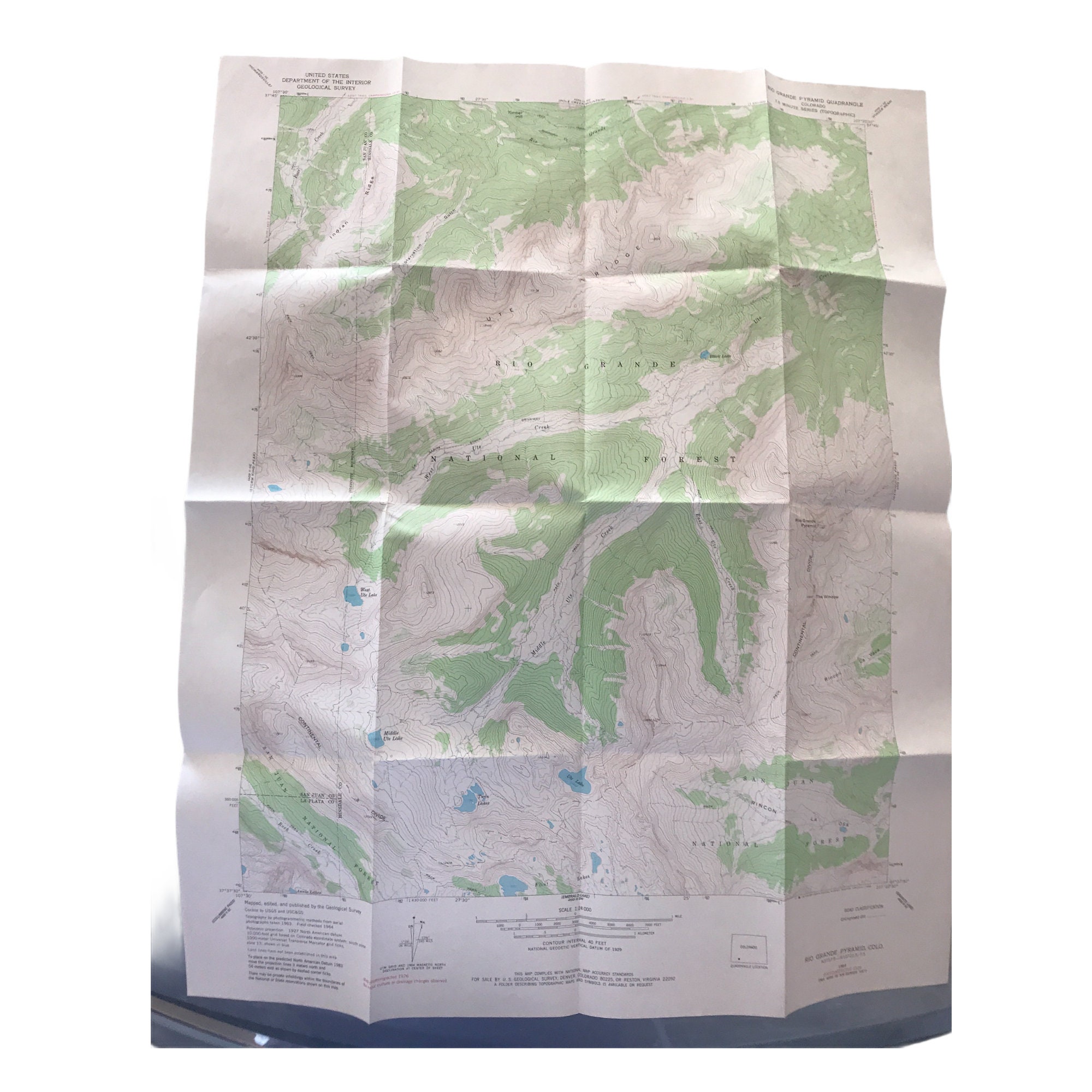 Rio Grande Pyramid Colorado Quadrangle Topographical Map - Etsy