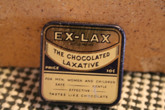 EX-LAX TIN Chocolate Vintage | Etsy