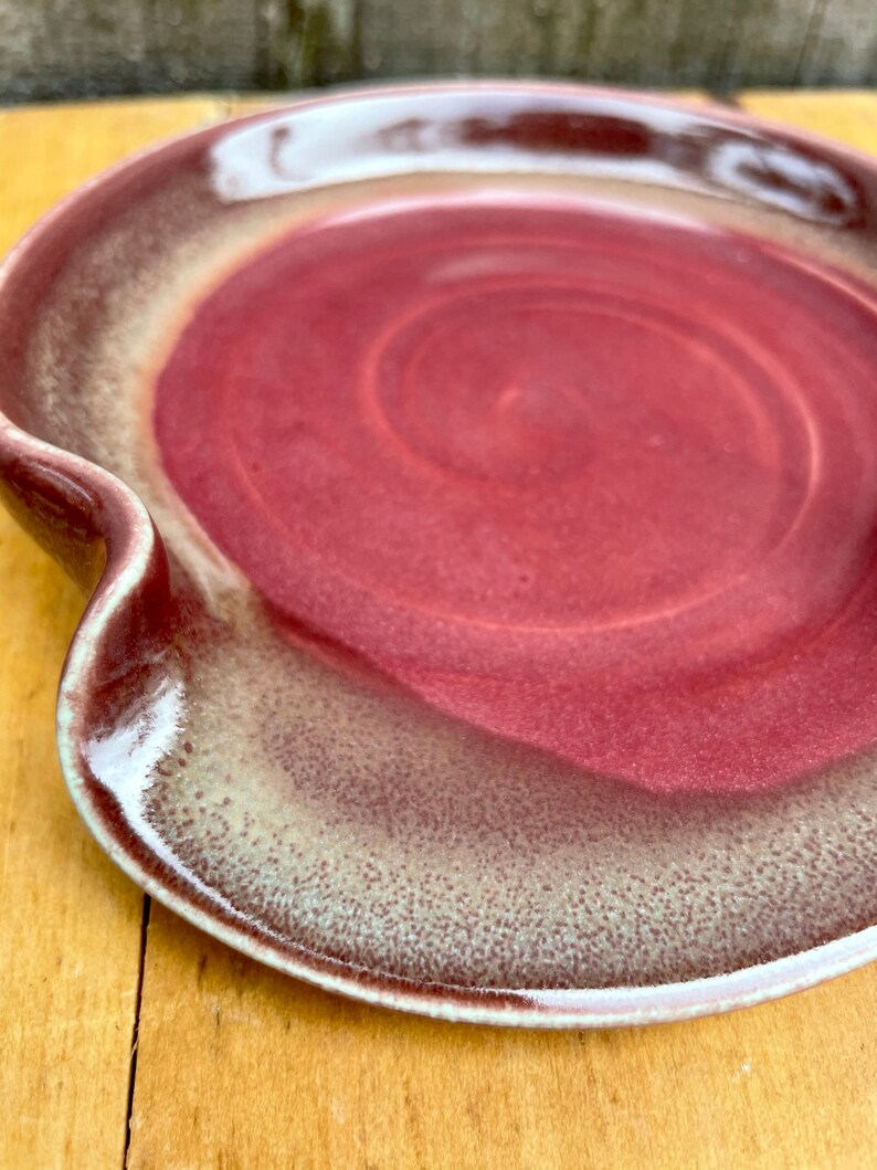 Ceramic Handmade Spoon Rest in Ruby Red FREE SHIPPING | Etsy