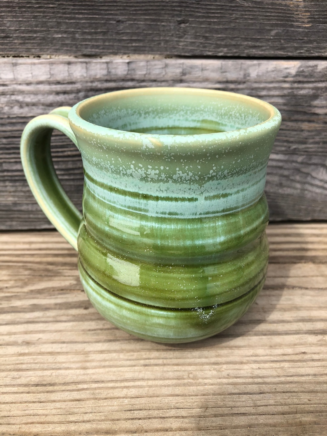 Ceramic Mug in Spearmint, Green Large Pottery Mug Handmade 14-16 Oz - Etsy