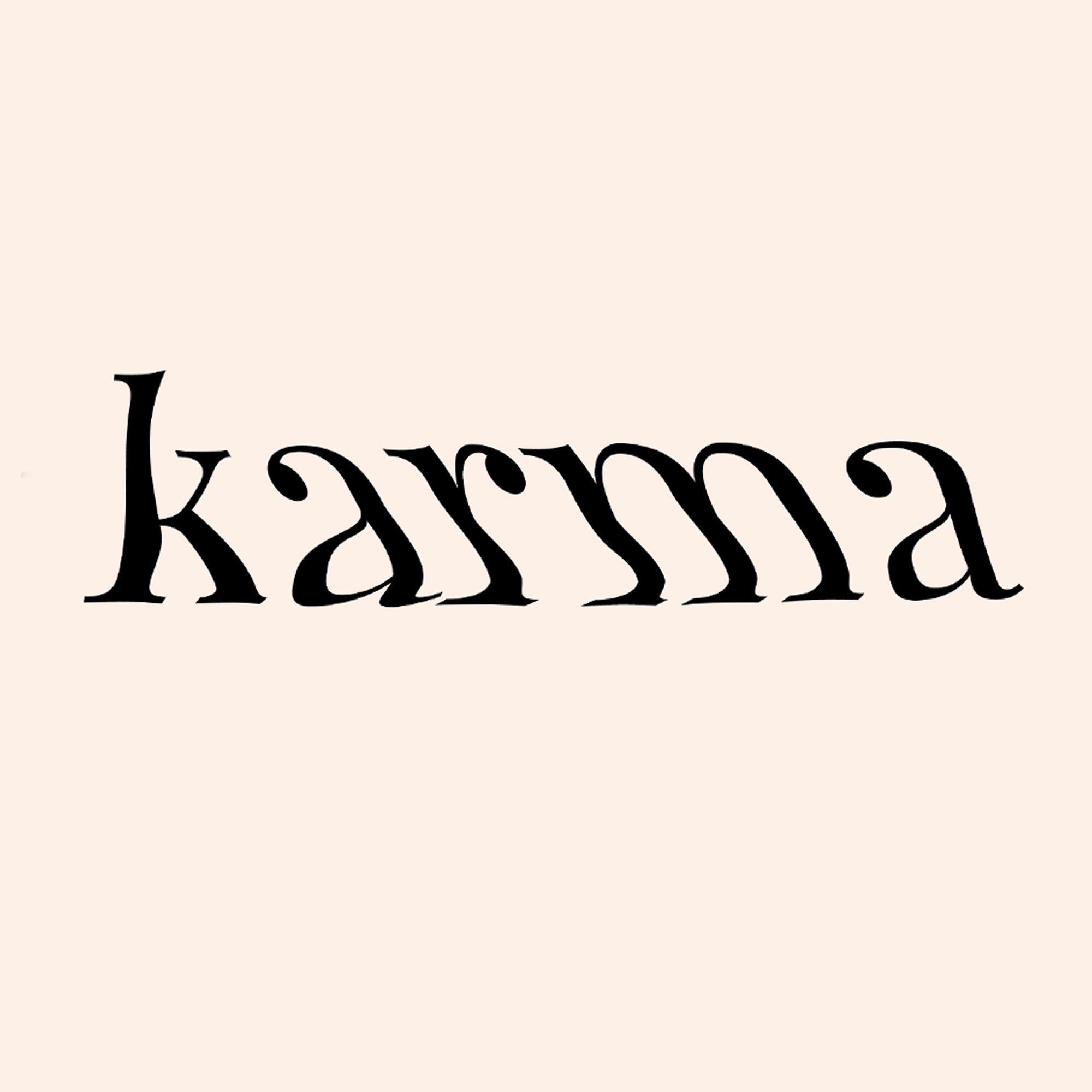 Karma Art Print Minimal Font Poster Printable Minimalist Print Art - Etsy