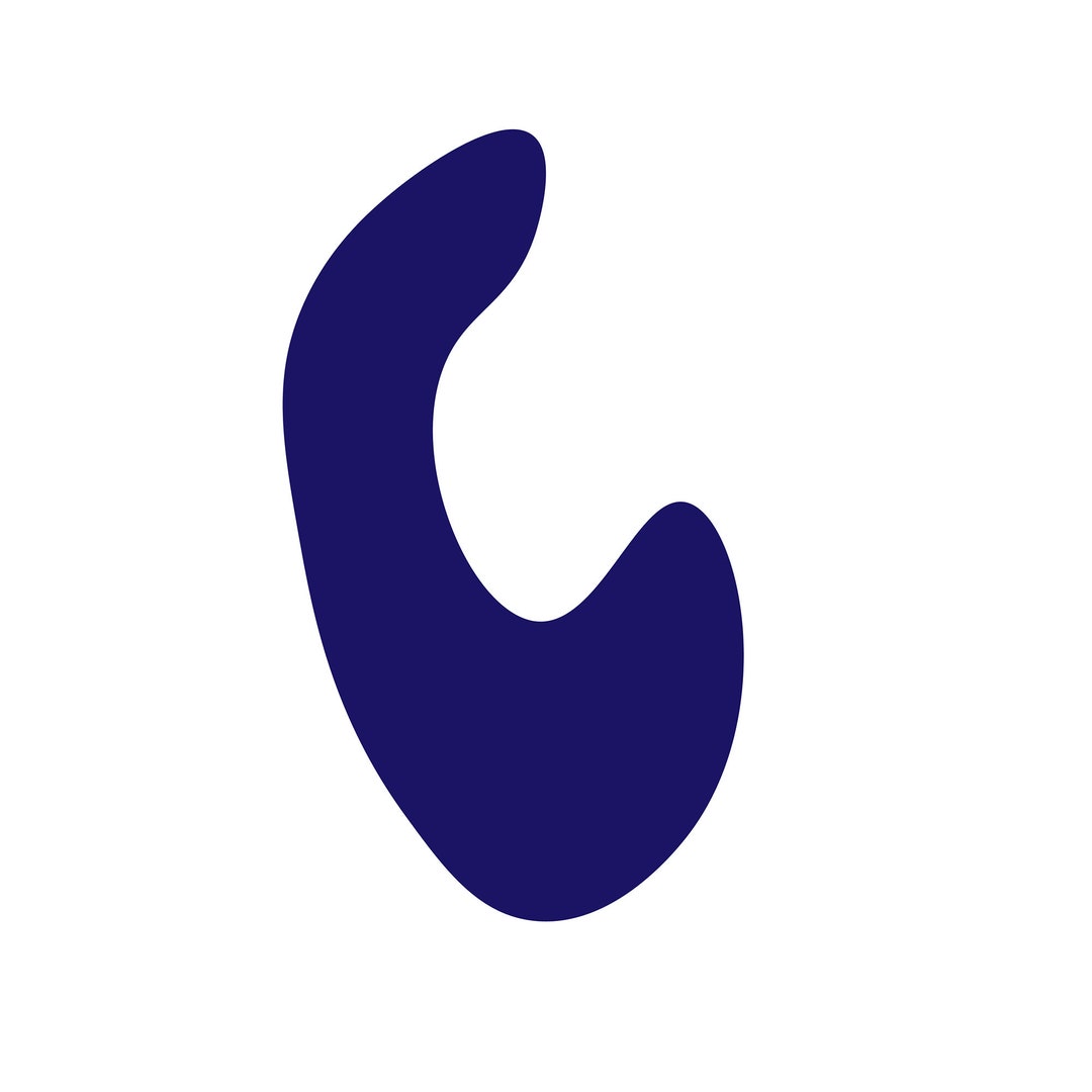 Indigo Shape Art Print Abstract Poster Printable - Etsy