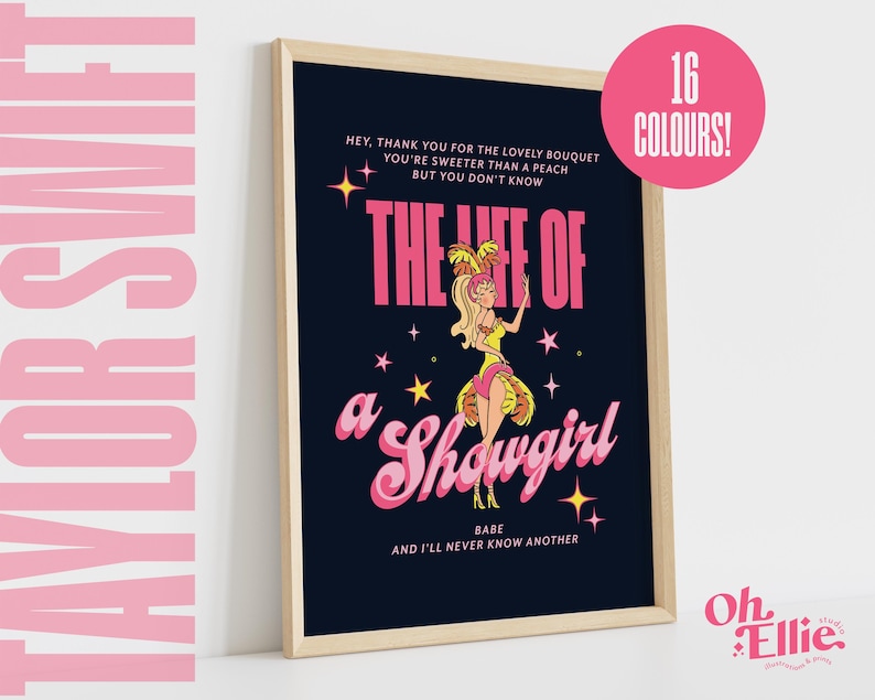 The Life of a Showgirl Print, Taylor Swift Poster, Album Wall Art, Eras ...