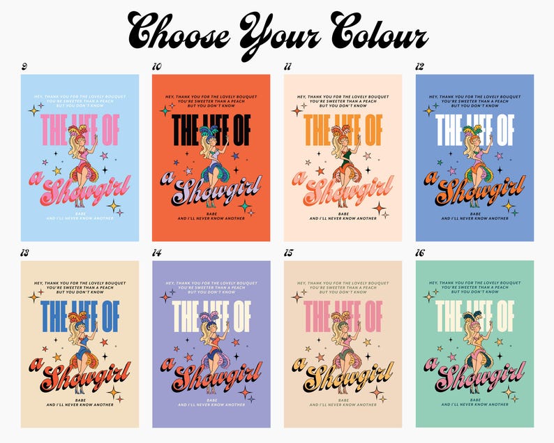 The Life of a Showgirl Print, Taylor Swift Poster, Album Wall Art, Eras ...