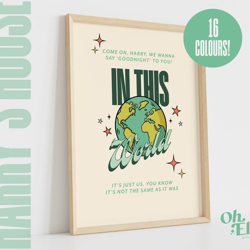 As It Was Art Print Harry Styles Poster Harry's House - Etsy UK