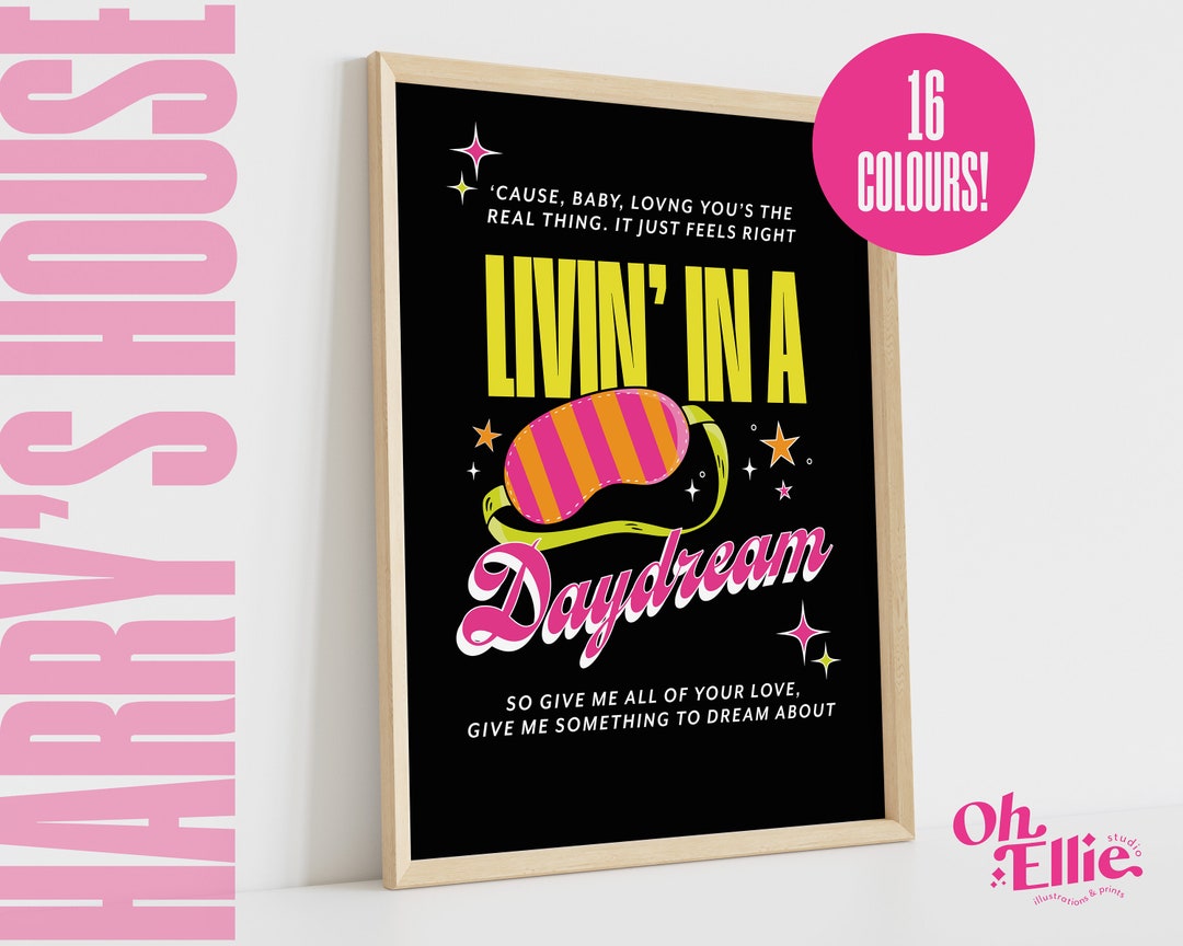 Daydreaming Print, Harry Styles Poster, Harry's House Wall Art ...