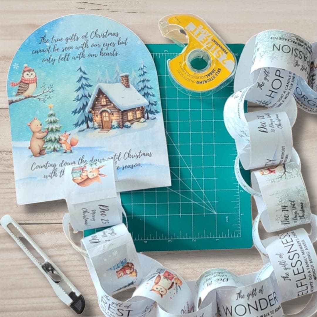 Gifts of the Season Countdown - Printable Christmas Paper Chain Advent ...