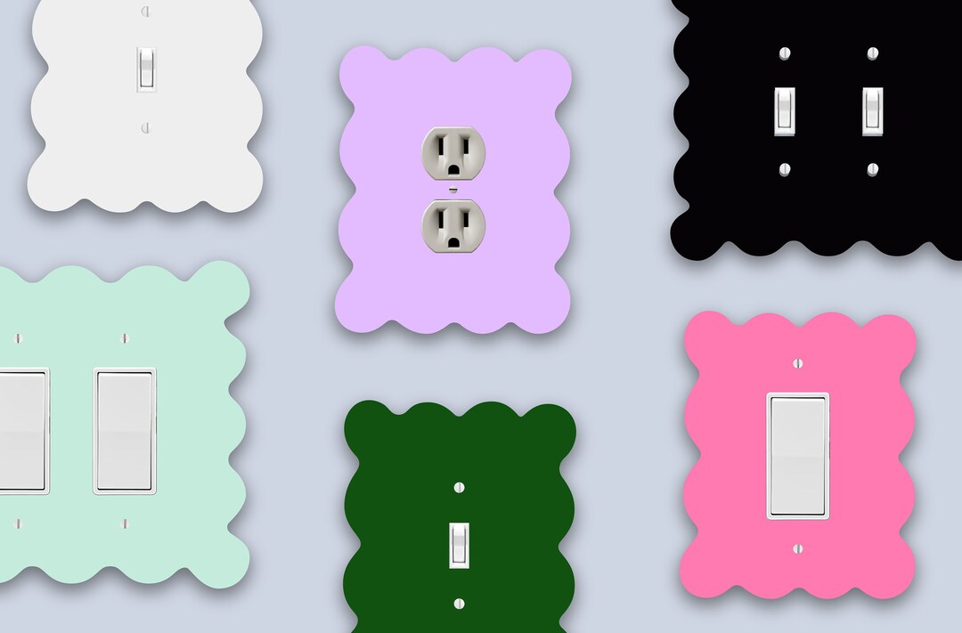 Custom Wavy Light Switch Cover: Squiggly Toggle, Rocker, Outlet - Etsy
