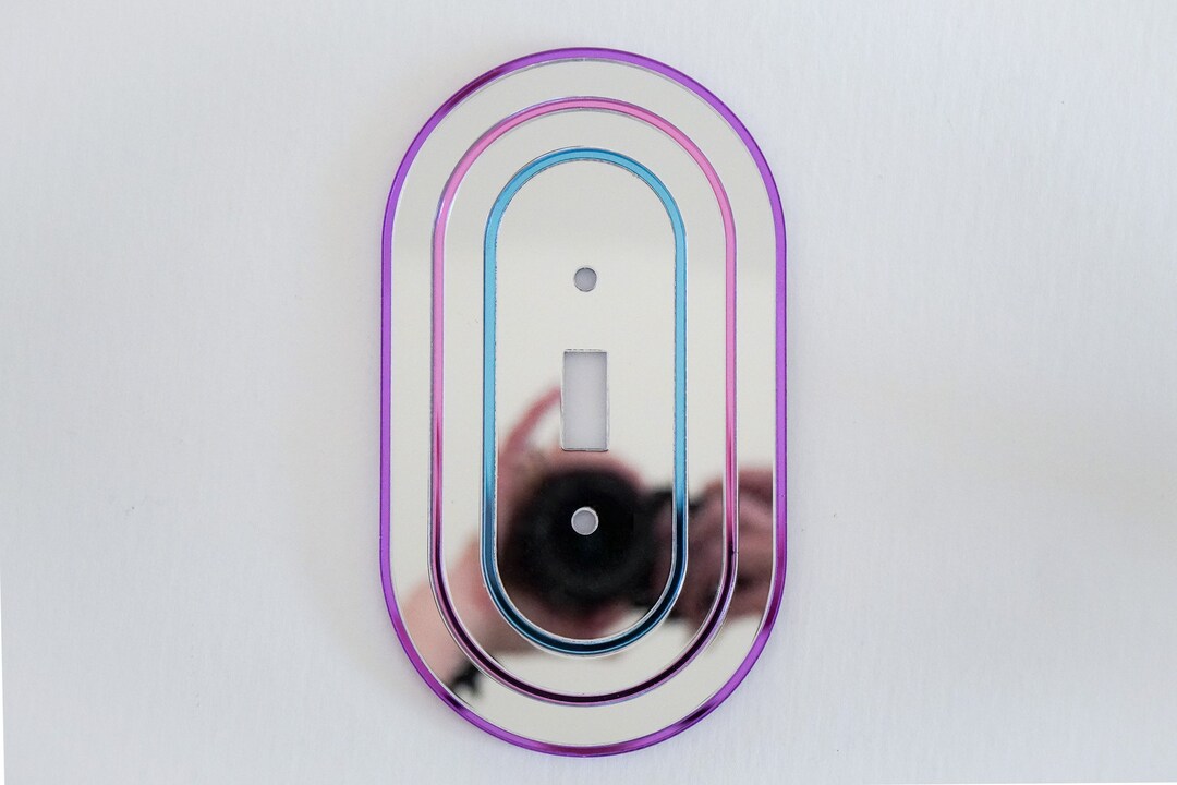 Mirror Silver Art Deco Light Switch Cover / Decorative Switch Plate ...