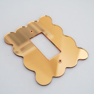 Mirror Gold Wiggle Light Switch Plate Cover: Scalloped Acrylic - Etsy