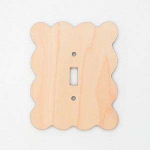 Wavy Wooden Light Switch Plate: Double Toggle/rocker - Etsy